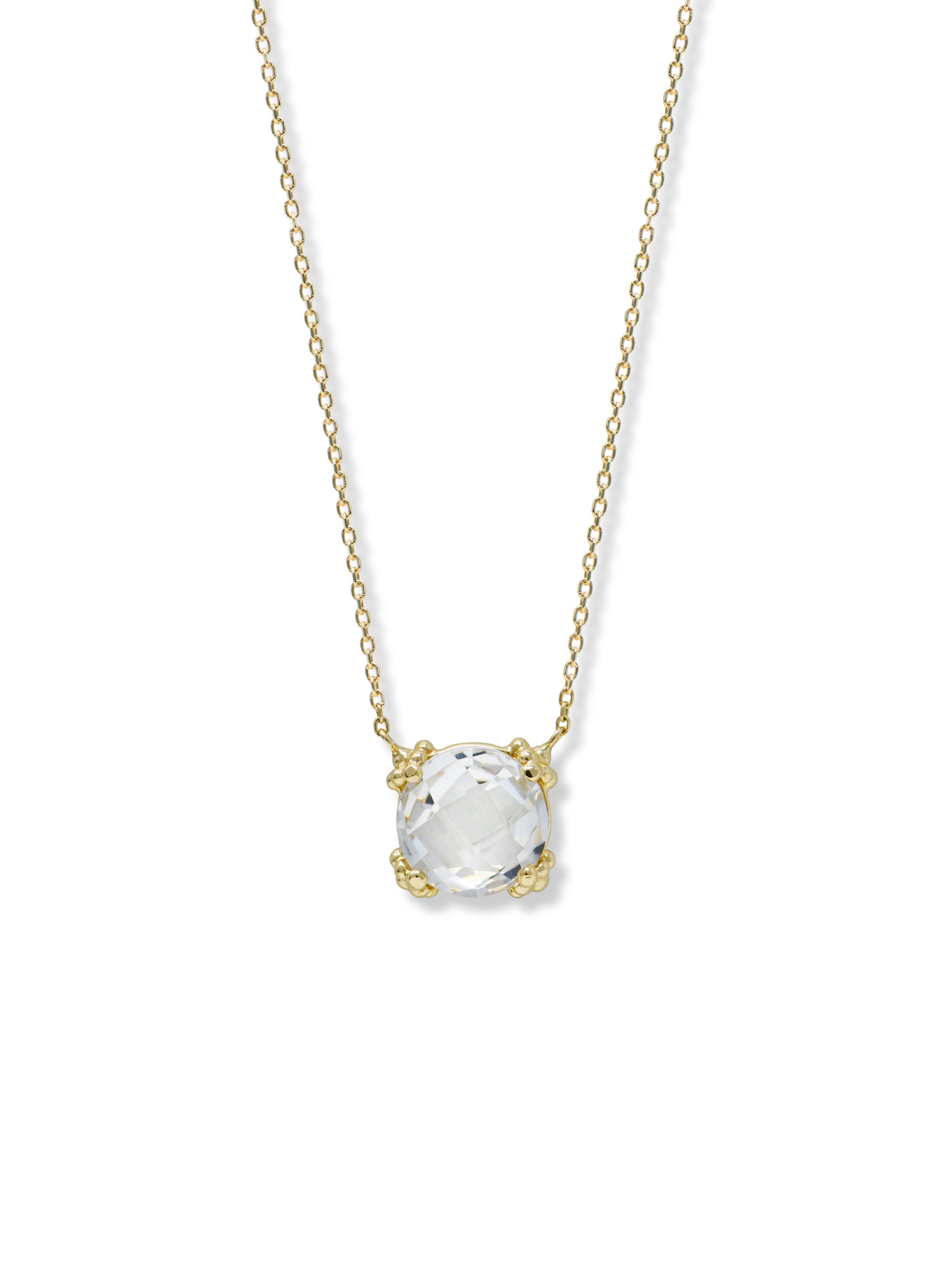 ANZIE | 14k Gold Dew Drop Mini Cluster Pendant Necklace